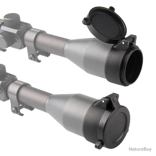 BOUCHON DE PROTECTION LUNETTE 44mm | Type Flip-Open | Objectif Chasse ...