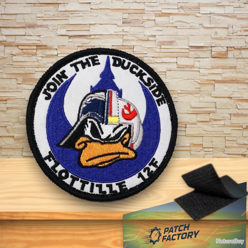 Écusson Brodé Marine Flottille 12F Join The Duckside 8Cm - Patch Avec ...