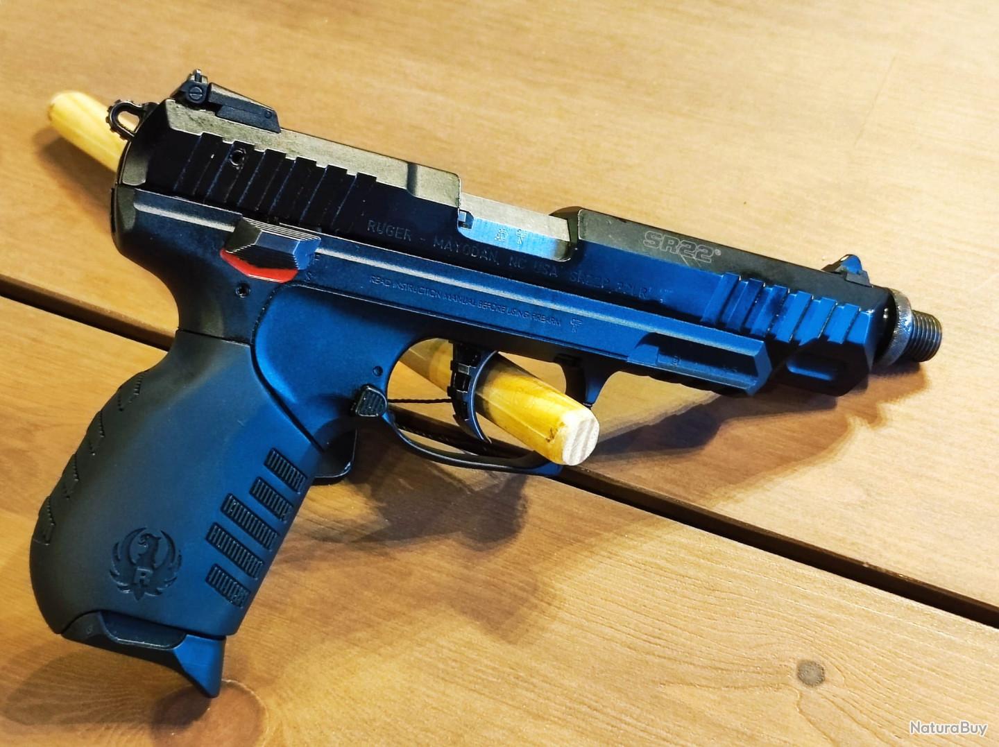 Pistolet Ruger SR22 4.5" fileté Cal.22lr - Pistolets de Catégorie B ...