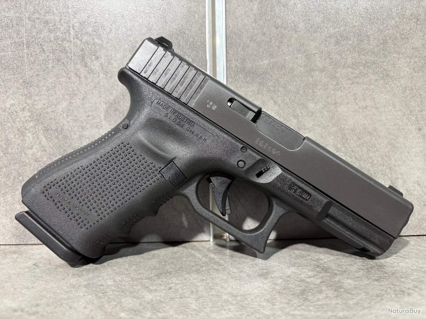Pistolet GLOCK 19 Gen 4 Calibre 9 mm Para (Très bon État) - Pistolets ...