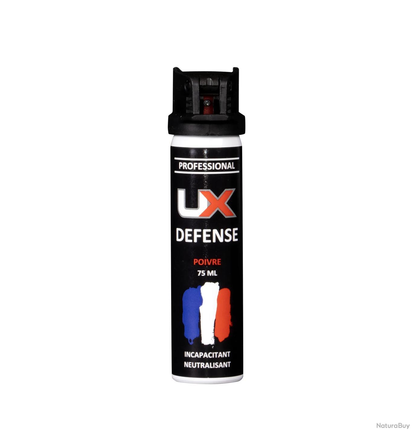 BOMBE UX 75ML GEL POIVRE CAPOT CLAPET - Bombe lacrymogène à poivre ...