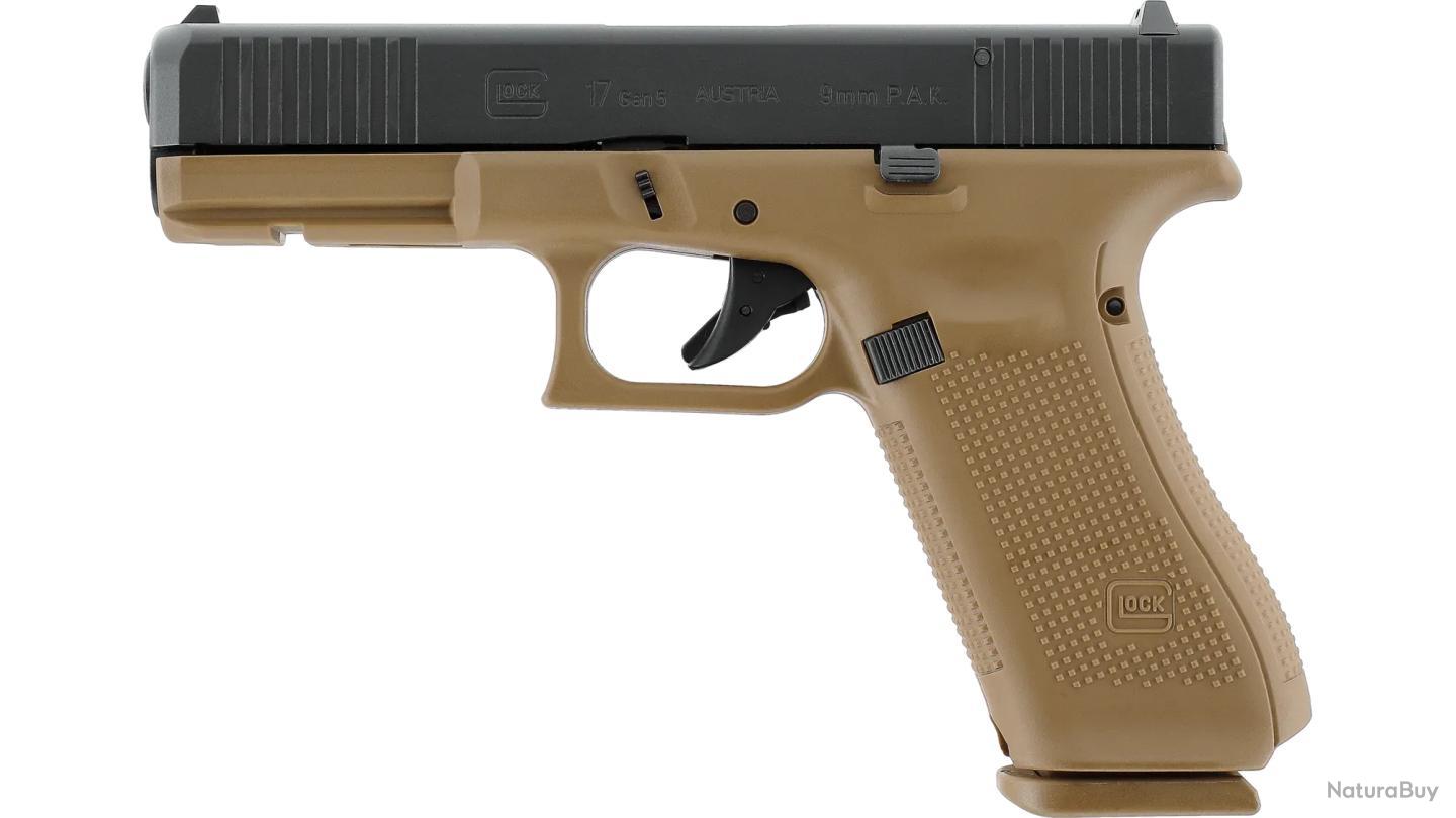 PIST GLOCK 17 GEN5 CAL 9 MM PAK - COYOTE - Pistolets d'alarme (14508106)