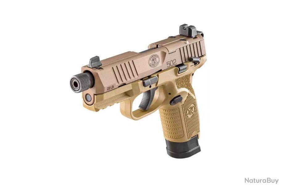 *En Stock Promo ! Pistolet FN Herstal FN 502 Tactical FDE - 22 LR - 15 ...