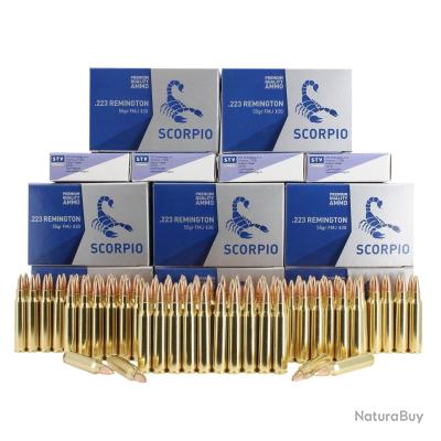 Munitions - STV - Scorpio .223 Rem FMJ - 55Gr /20 - Munitions de ...