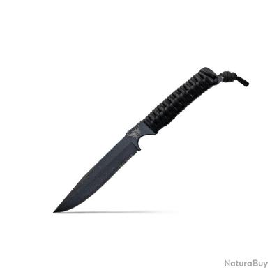 COUTEAU DE COMBAT KRAKEN WILDSTEER COMMANDO HUBERT PARACORDE NOIRE ...