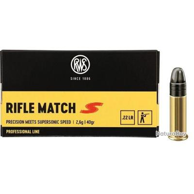RWS Rifle Match Supersonic cal.22lr Professionnal Line /50 - Munitions ...