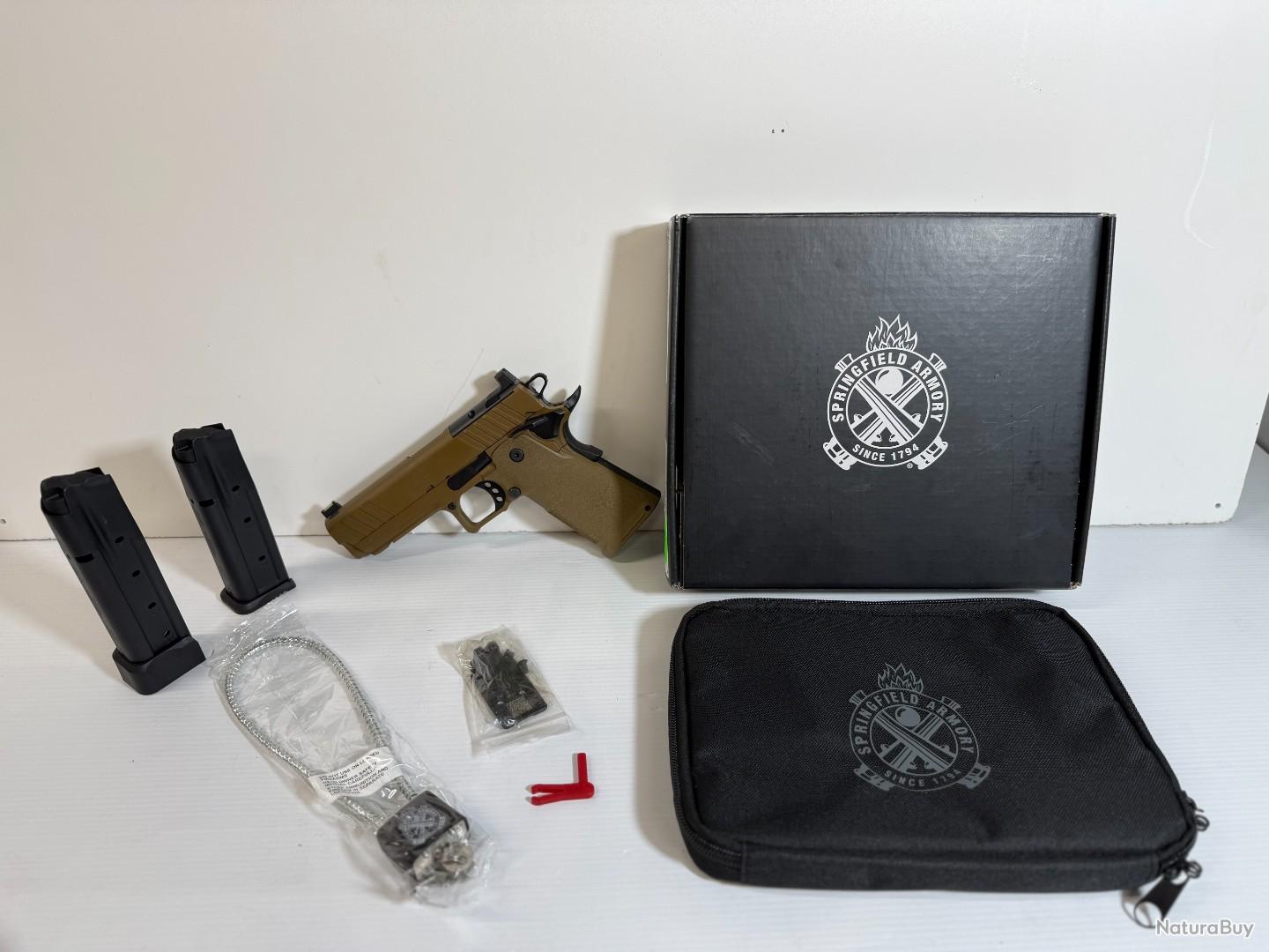 DESTOCKAGE PISTOLET SPRINGFIELD 1911 PRODIGY TAN 9X19 GARANTIE 2 ANS ...