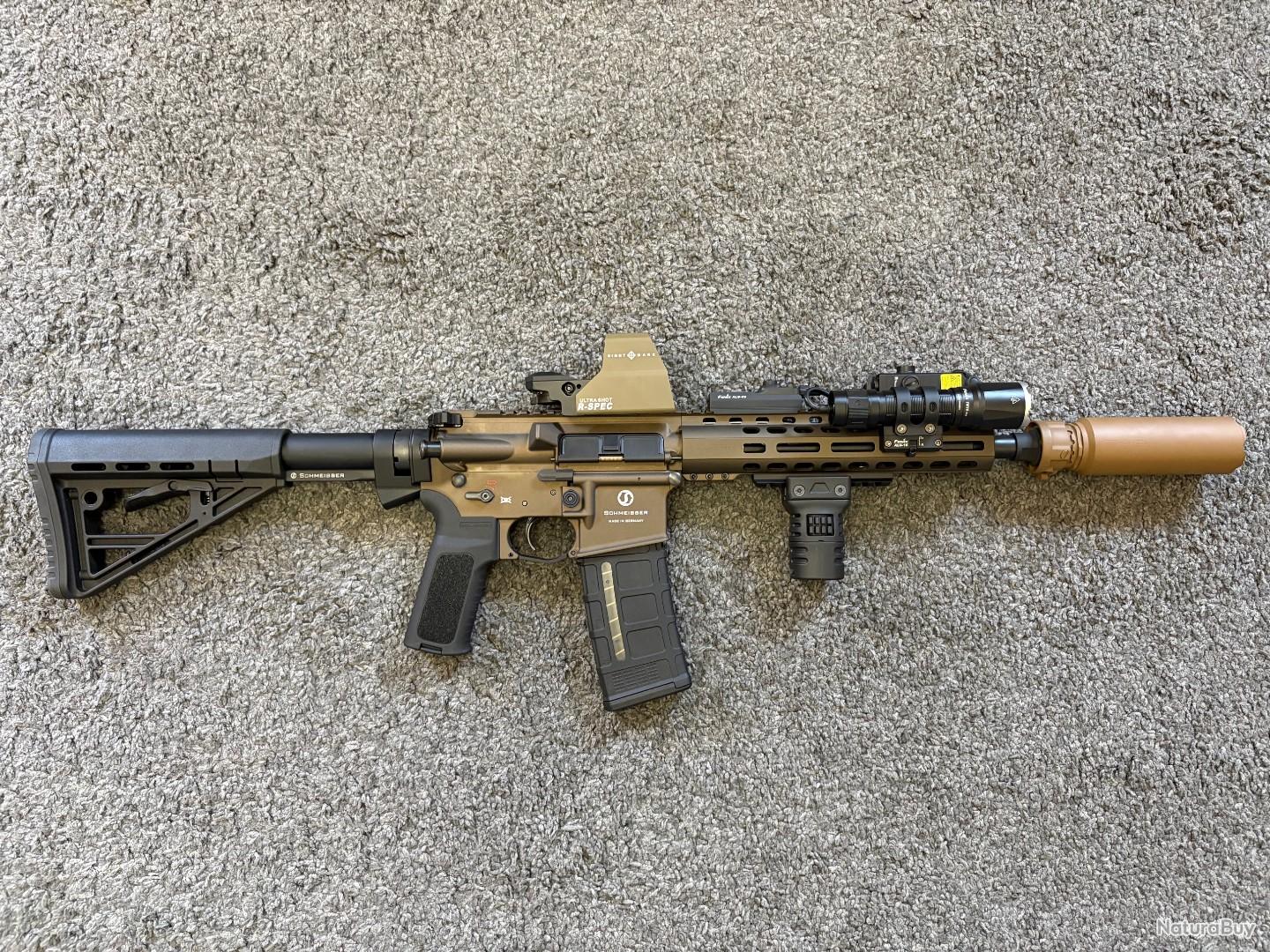 "PACK SCHMEISSER ULTIMA" AR15 Calibre 223 Rem Canon 10.5" + Point rouge ...