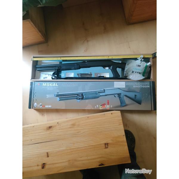 M56AL. Carabine à pompe airsoft avec une cartouche et sac de billes 6mm ...