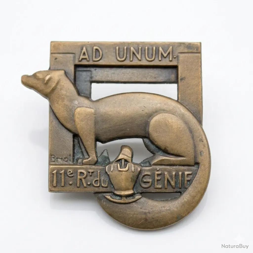 11° Régiment du Génie, métal embouti (fabricant inconnu, probable BRIOL ...