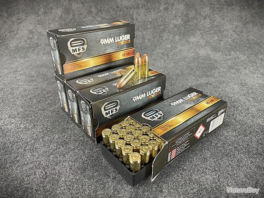 BONS PLANS ! cartouches mfs cal. 9x19 fmj 124gr - lot de 250 ...