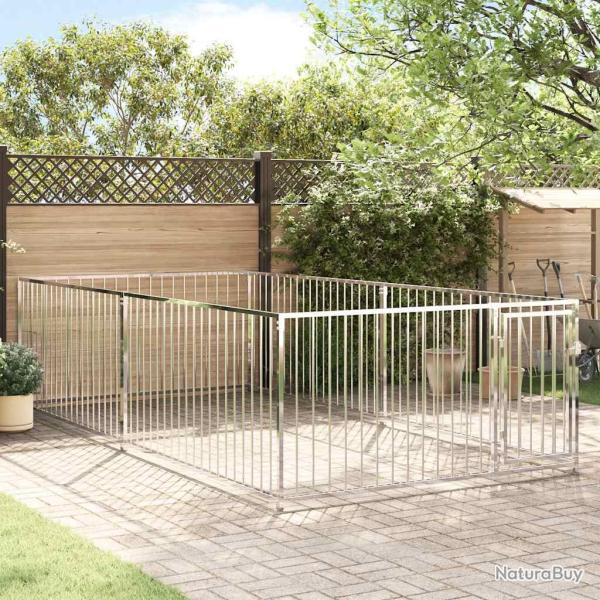 Chenil d'extérieur pour chiens 200 x 400 x 100 cm - Chenils, enclos ...