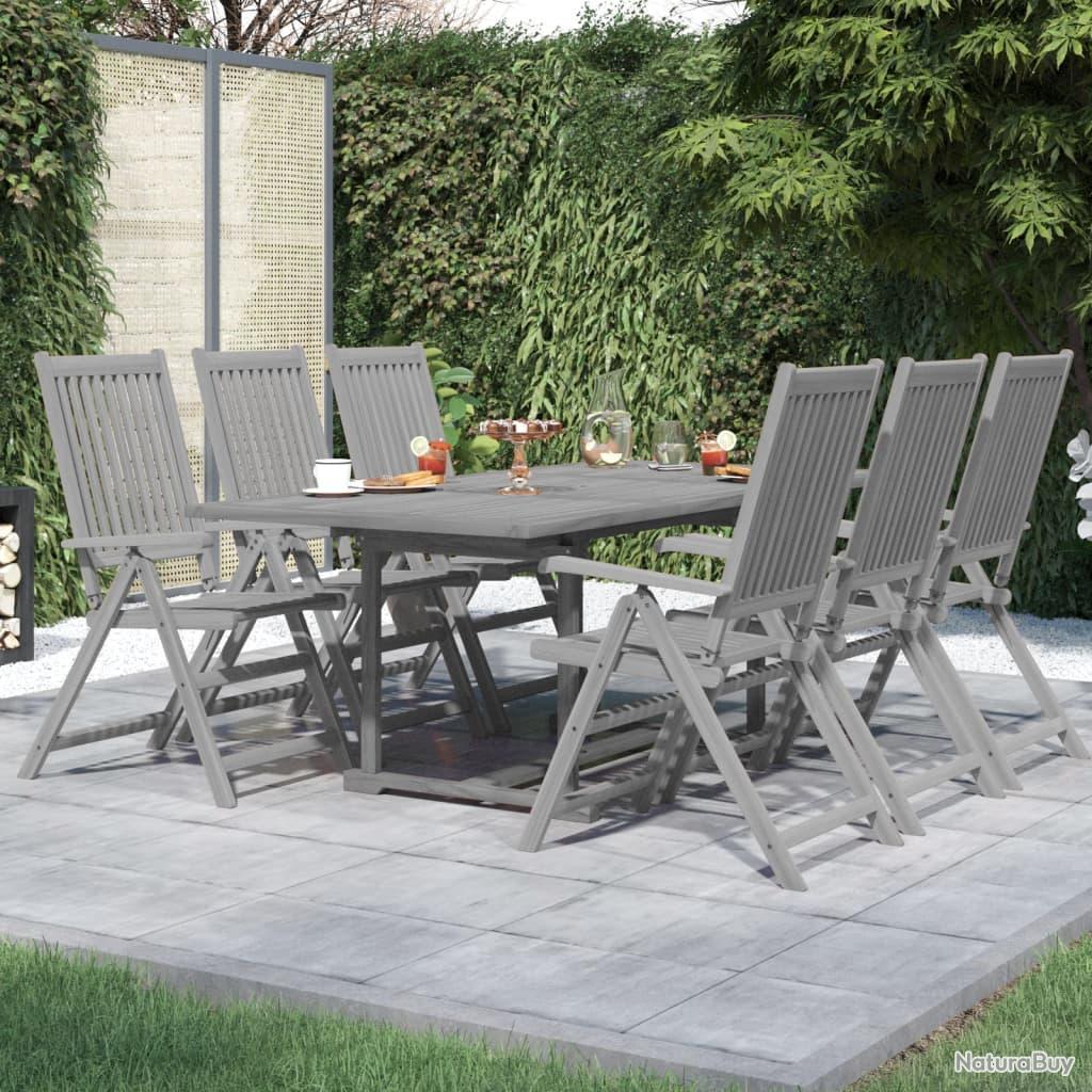 Ensemble à manger de 7 pcs Bois d'acacia massif - Mobilier (15069902)