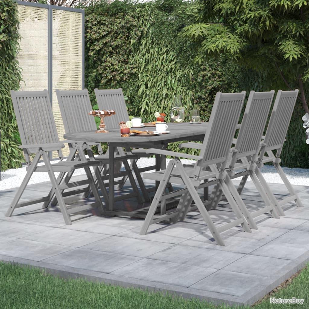 Ensemble à manger de 7 pcs Bois d'acacia massif - Mobilier (15069903)