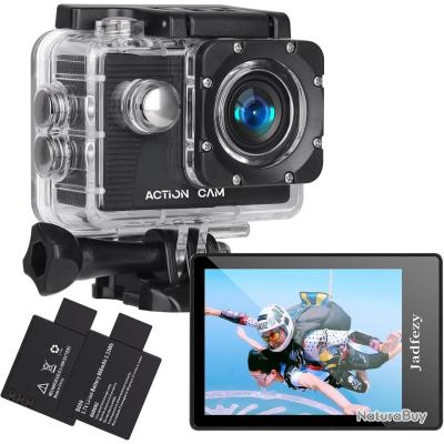Camera Sport 1080P FHD Grand Angle Etanche 30M 2 Batteries ...