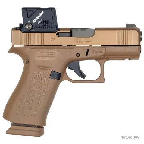 Pistolet Glock 43X Coyote A-Cut combo Aimpoint COA - 9x19 - Pistolets ...