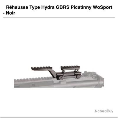 Rehausse type hydra GBRS picatinny wosport noir - Rails de montage ...