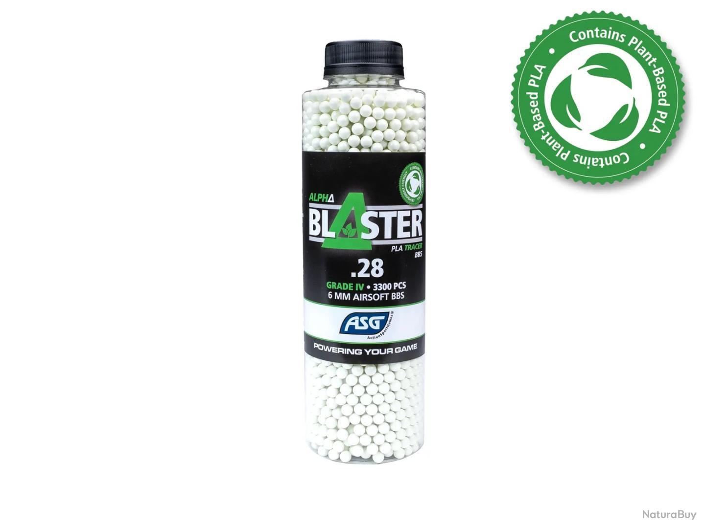 Billes Bio 0.28G Alpha Blaster Tracantes Vertes En Bouteille De 3300 ...