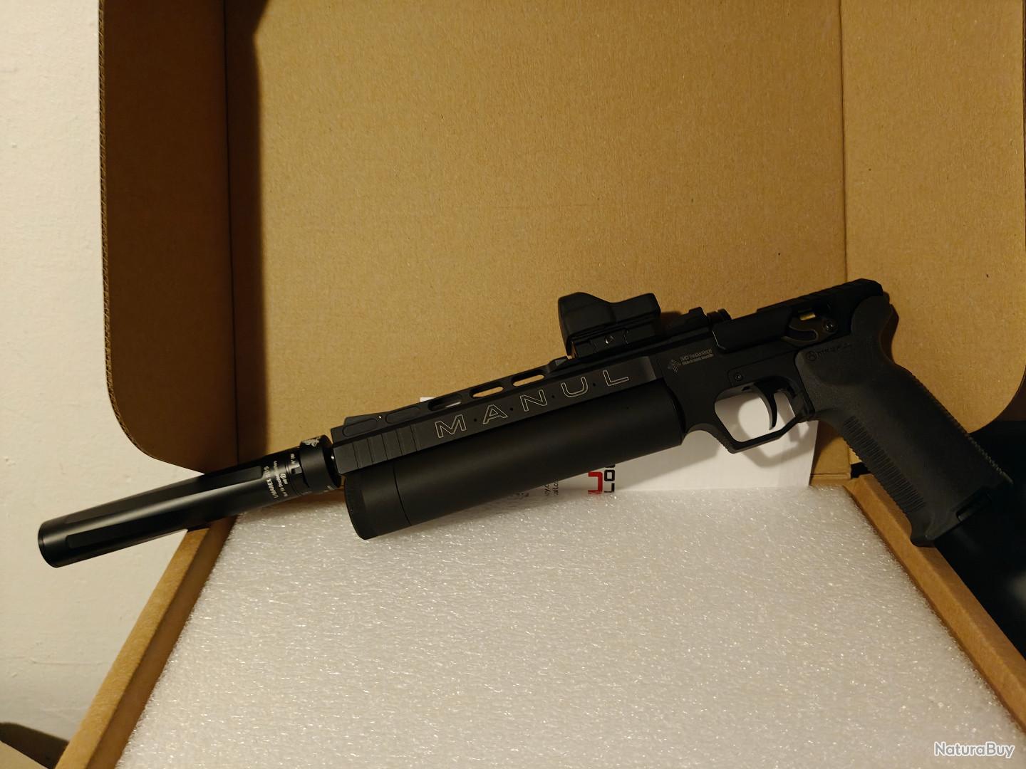 Pistolet PCP calibre 5.5 Manul AGN Technology Custom + accessoires ...