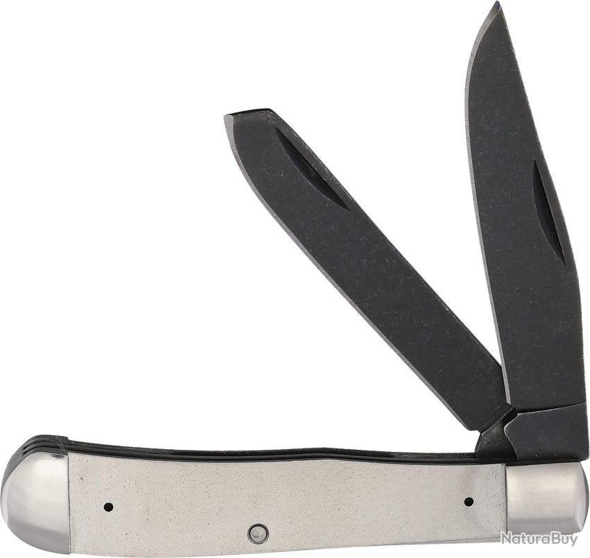 Couteau Roper Knives Trapper Skeleton Lame Carbone Stonewash Sans ...