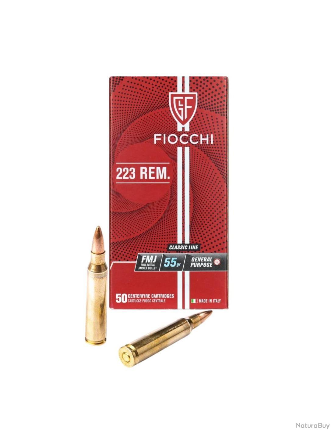 Munitions Fiocchi 223 55gr FMJ X 50 - Munitions de Catégorie B (15176704)