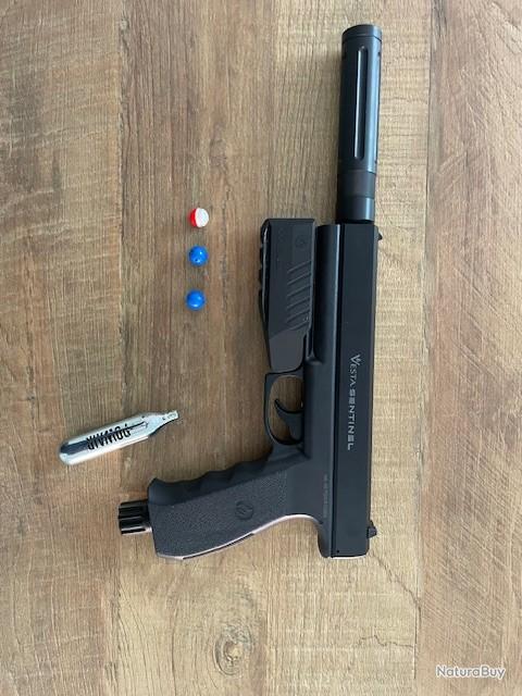 Pistolet de défense Vesta Sentinel cal. 50 19 joules + extensions type ...