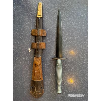 Dague Fairbairn-Sykes FS 3rd Pattern WW2 - Broad Arrow / B4 - Fourreau ...