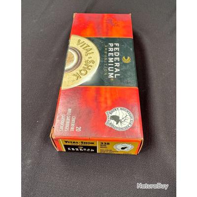 1 boite de cartouche avec cartouches calibre 338 Win MAG de marque ...