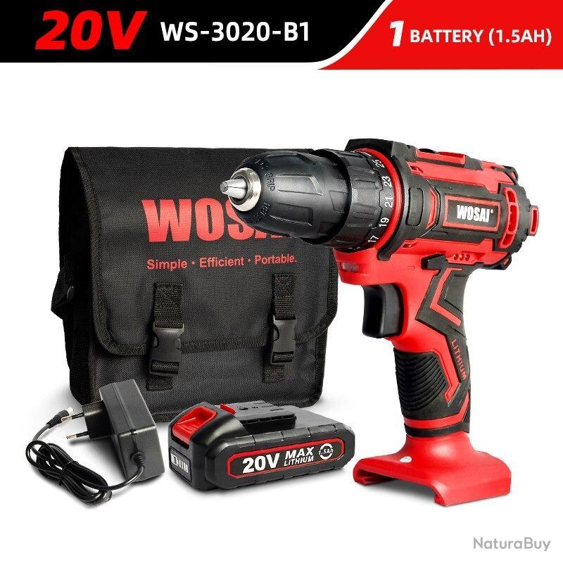 Perceuse Visseuse Sans Fil Pro 12/16/20V Li-ion-20V WS-3020-B1 ...