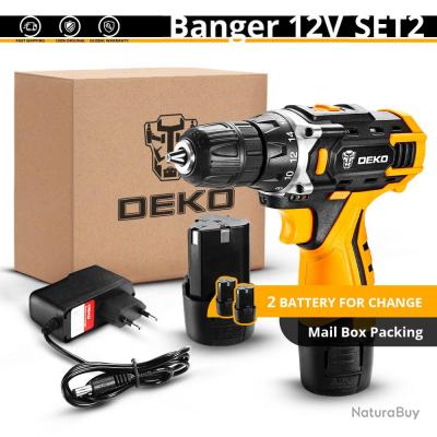 Perceuse Visseuse Sans Fil Pro 12/16/20V Li-ion-Banger 12V Set2 ...