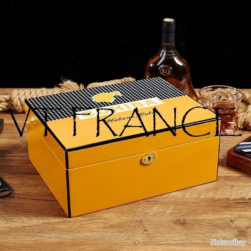 COHIBA Cave a Cigares Humidor-Jaune 50/80 Cigares - Idées cadeaux ...