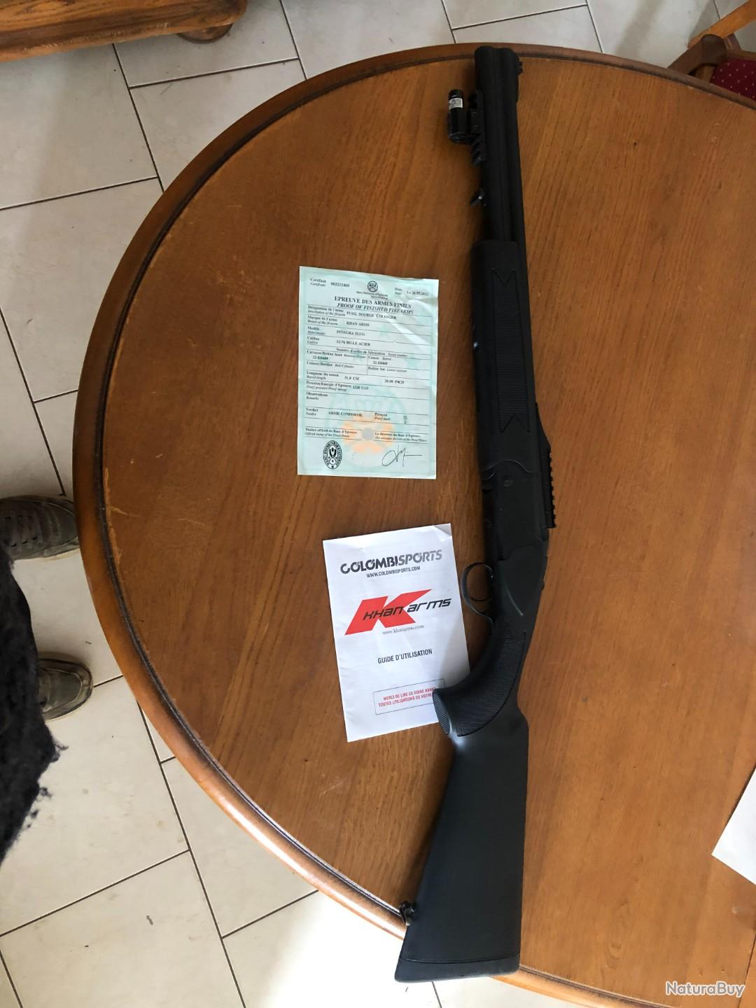 Fusil Superposé INTEGRA Slug Spécial Tir à Balle Calibre 12/76 51cm ...