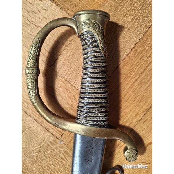 SABRE D'OFFICIER DE CANONNIERS MONTÉS, modèle 1829, Monarchie de ...