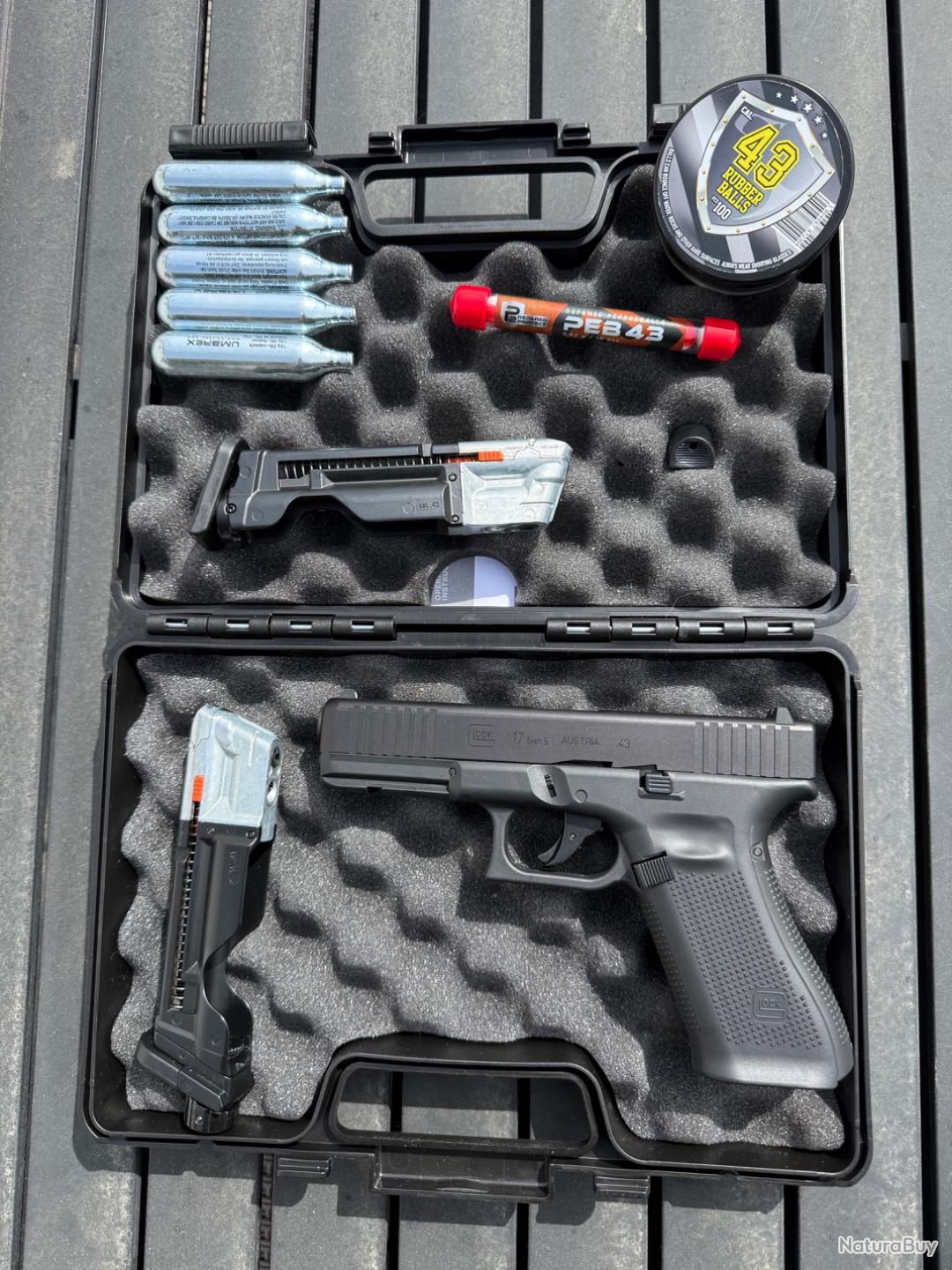 Umarex T4E Glock 17 GEN 5 0.43 - Armes à balles caoutchouc de catégorie ...