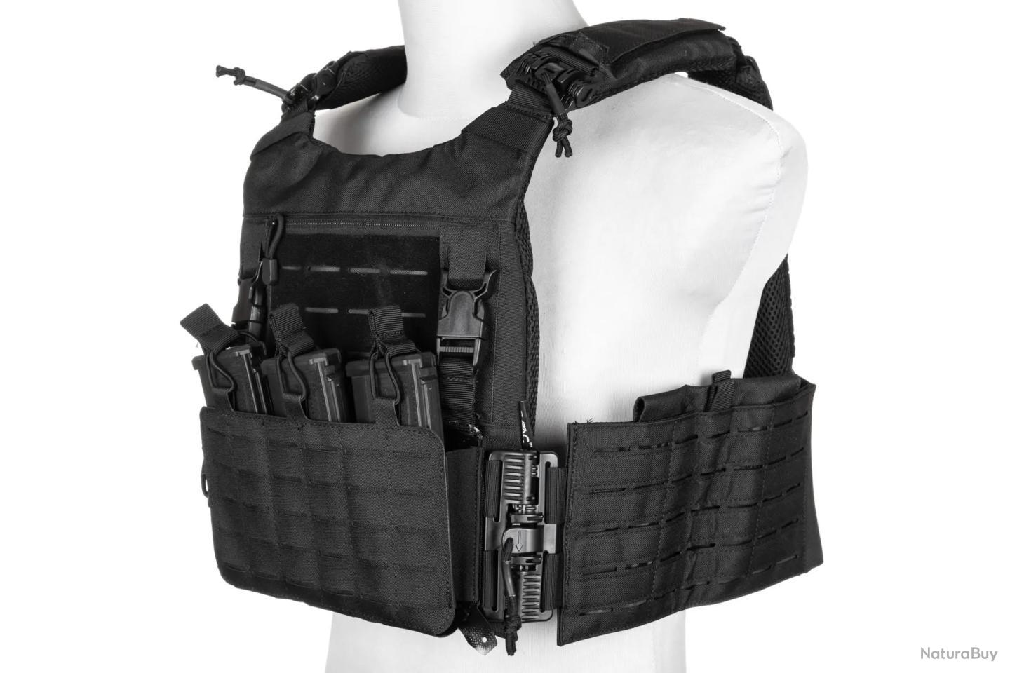 Veste Plate Carrier Qr Noire - Gilets tactiques Airsoft (15233187)