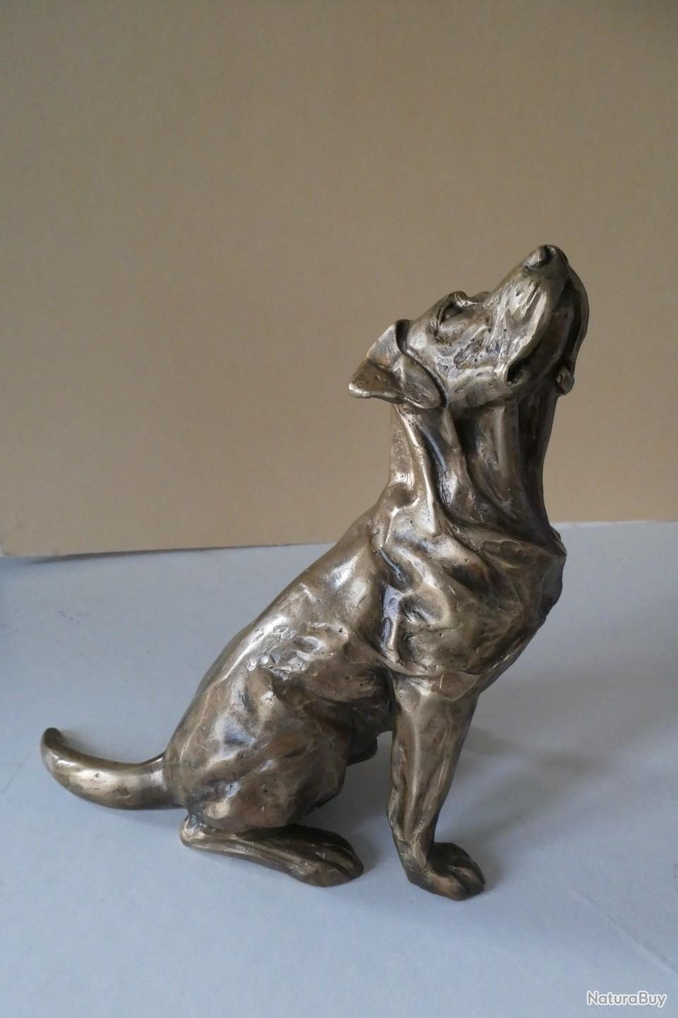 BRONZE ANIMALIER chien labrador jaune - Bronzes animaliers et chasse ...