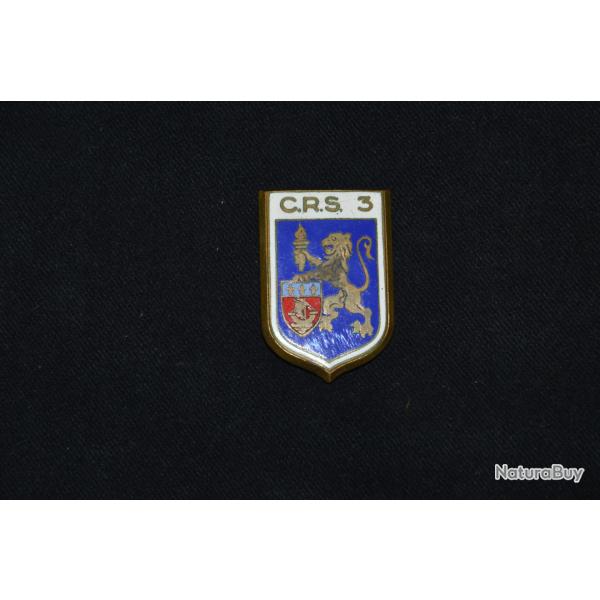 INSIGNE CRS 3-Cie REPUBLICAINE DE SECURITE n° 3-POLICE DRAGO OM-PARIS ...