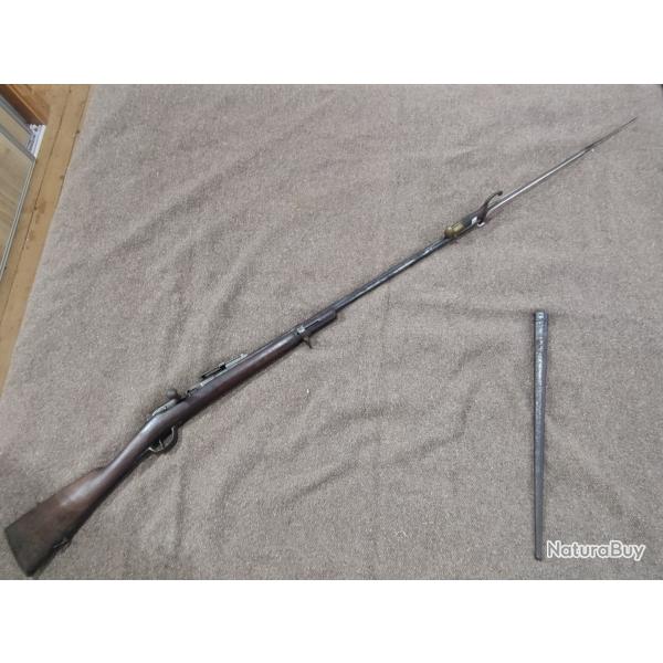 Fusil gras avec baïonnette et ceinturon et gousset - Fusils et ...