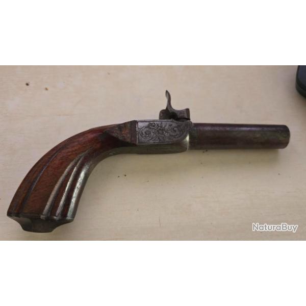 PISTOLET A PERCUSSION DE POCHE XIX 1830/1860 BELGE ELG - Pistolets à ...