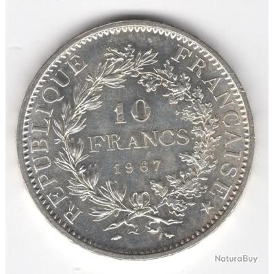 10 FRANCS HERCULE ARGENT 1967 Composition Argent 900‰ Poids 25 g ...