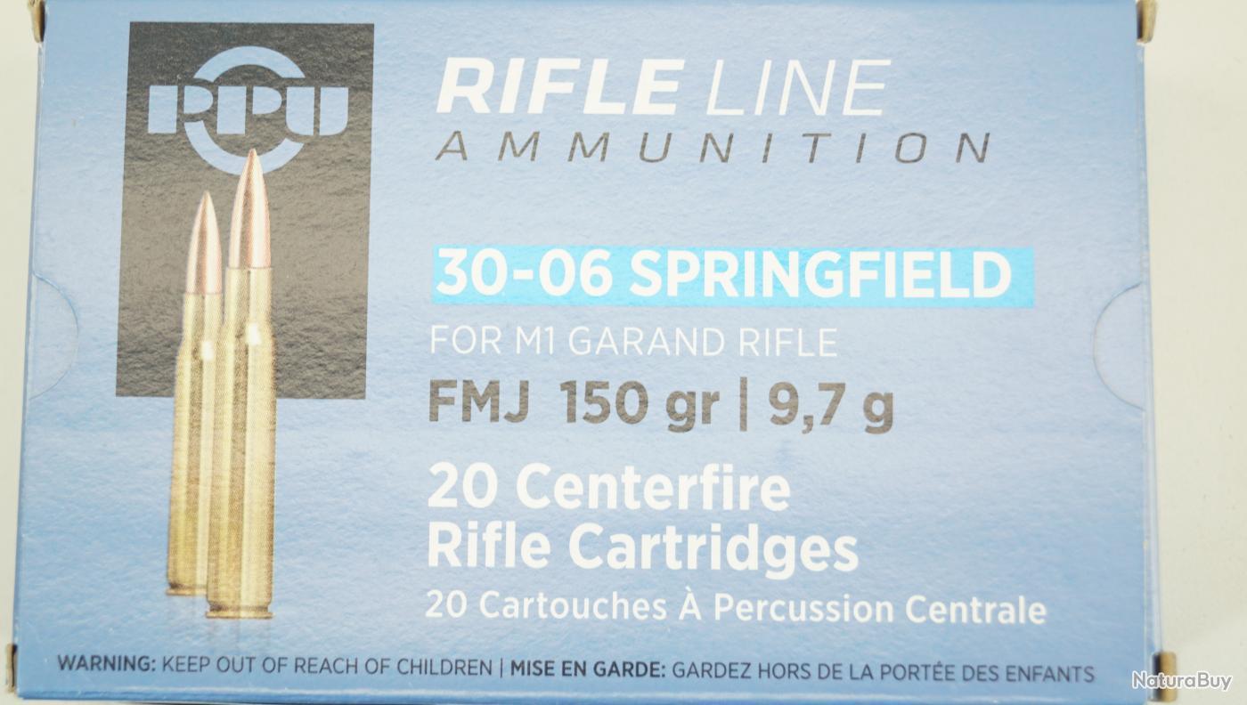 MUNITIONS PPU/PARTIZAN 30-06 SPRG GARAND FMJ 150GR X20 - Balles Calibre ...