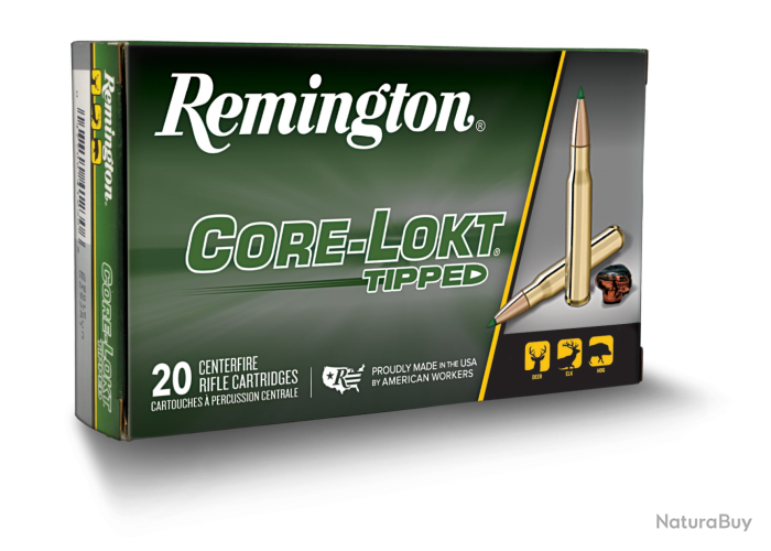 Cartouches Remington Core - Lokt Tipped - Cal. 243 Win. - 95GR - Balles ...