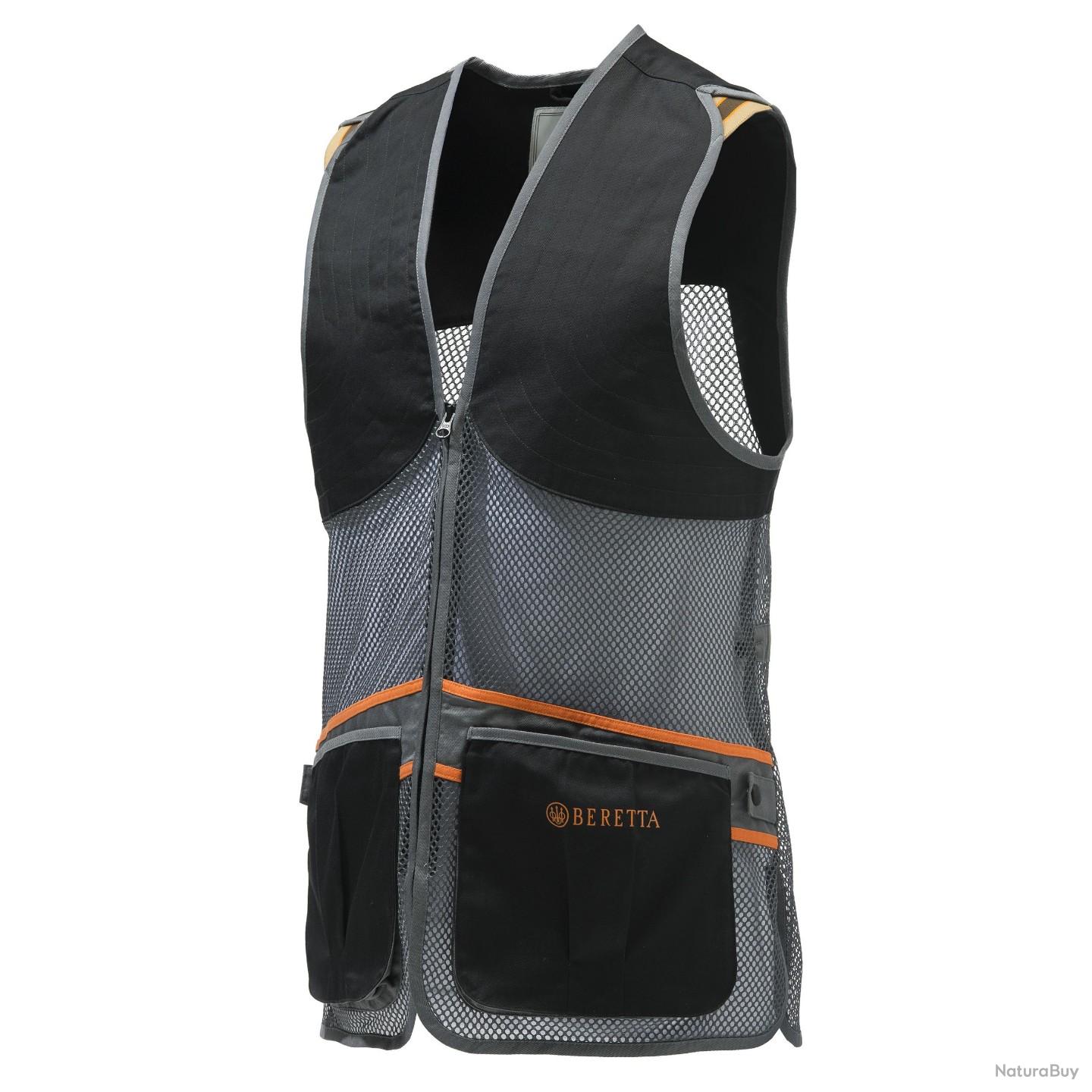 Gilet de tir BERETTA full mesh noir gris - Gilets de ball-trap (15260929)