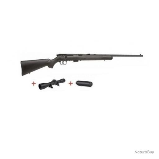 Pack carabine Savage mark II calibre 22Lr avec lunette et silencieux ...