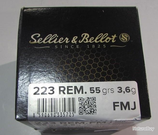 Boite de 100 cartouches cal 223 remington 55 FMJ, sellier &Bellot ...