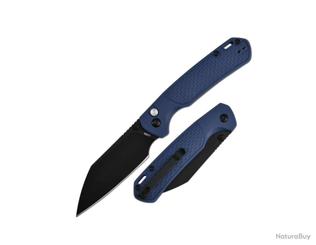 CJRB J1945-BBU Pyrite-Light, Bleu FRN, lame noir - Couteaux à ouverture ...